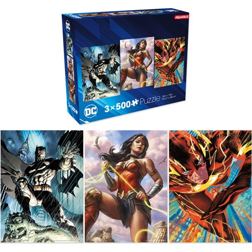 Wholesale DC Comics 500-Piece Puzzle Set of 3 – Phoenix International